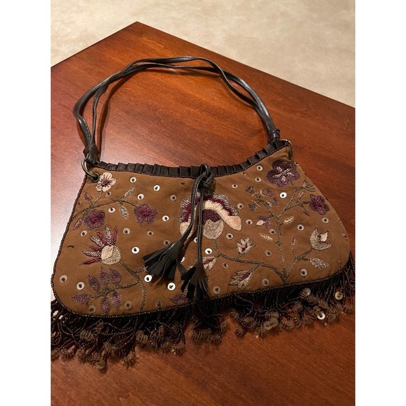 Express | Bags | Vintage Express Sequin Embroidered Womens Handbag ...